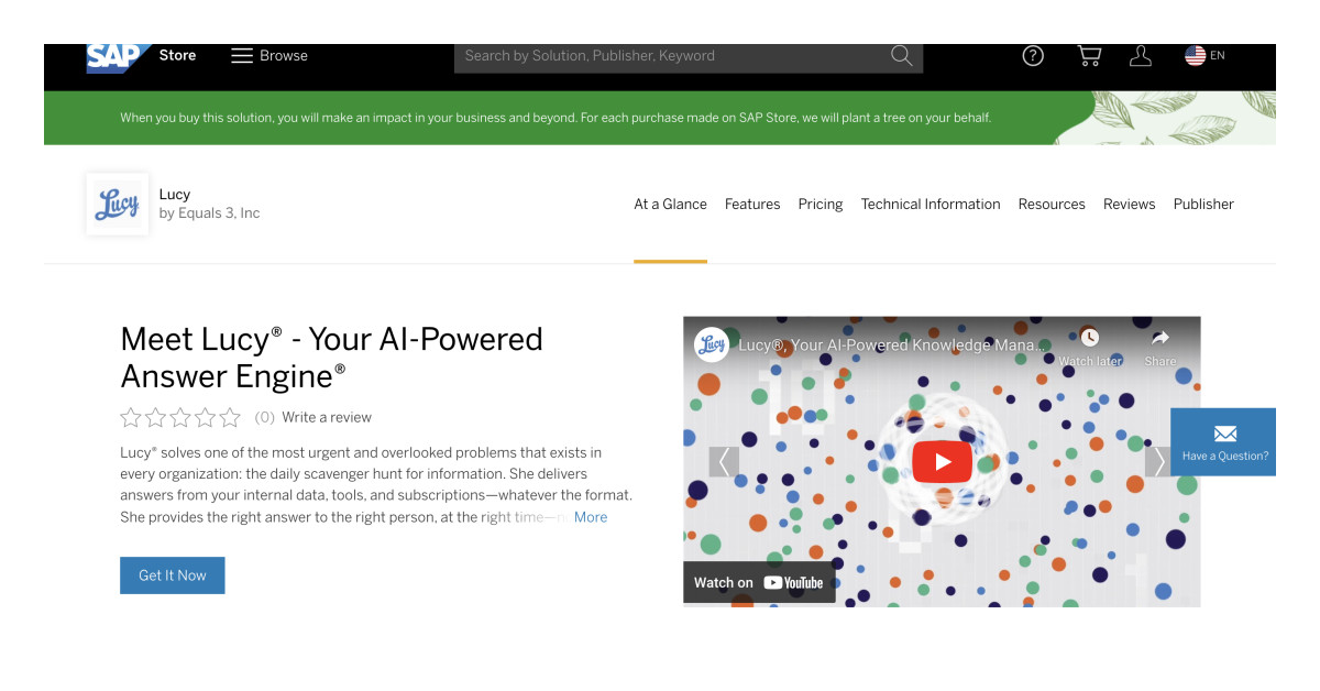 Lucy, the AI-Powered Answer Engine(R), Now Available on SAP Store ...