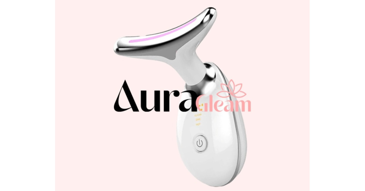 AuraGleam EMS Facial Massager Review: LED Light Therapy Device for Firm ...