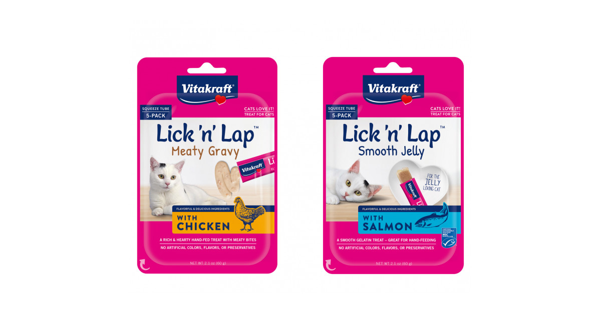 Vitakraft Cat Treats Expand Popular Lick 'n' Lap™ Snack Line With Two ...