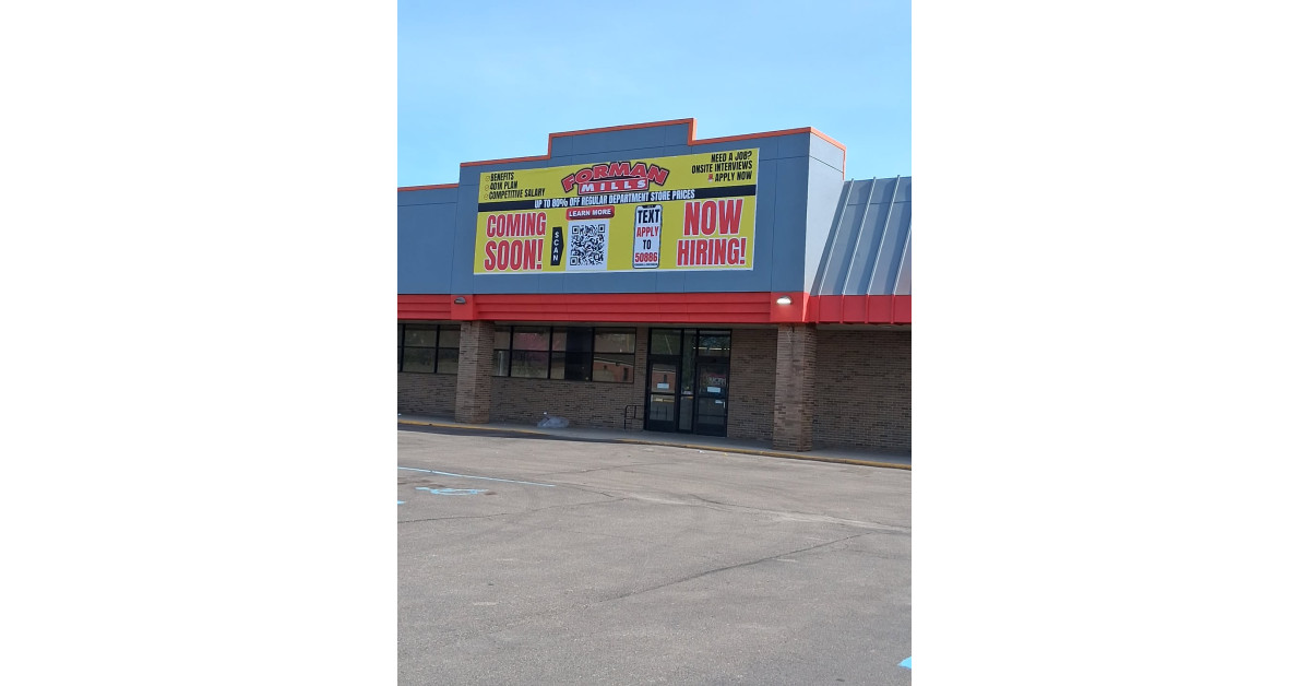 Forman Mills to Celebrate Grand Opening in Eastpointe With Big Deals ...