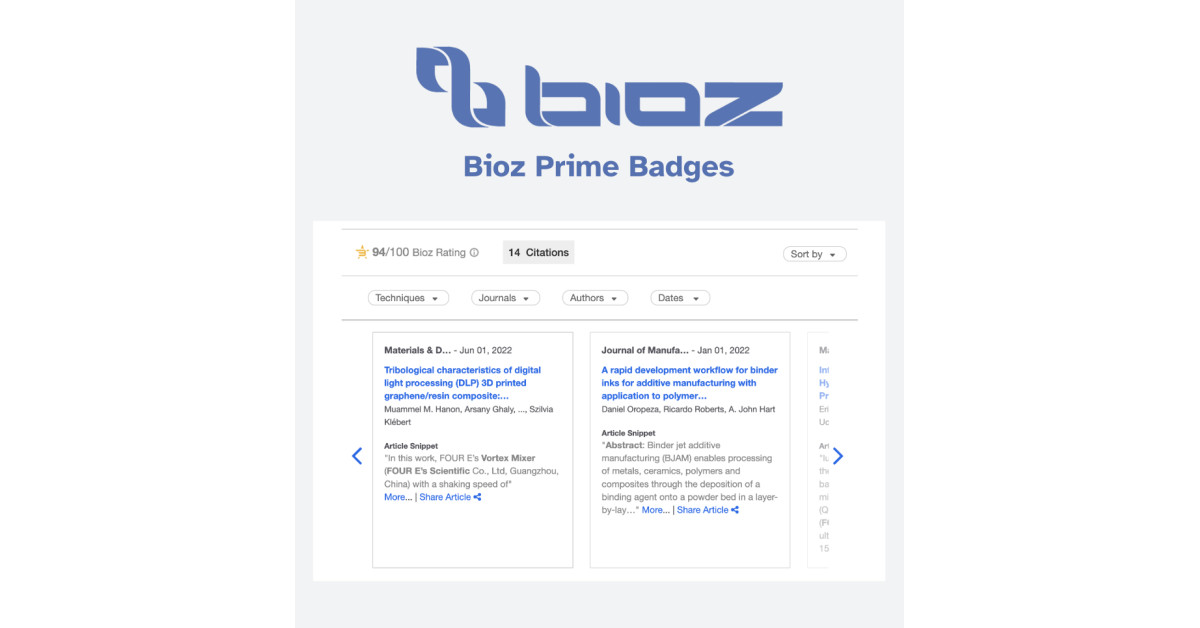 Four E's Scientific Partners With Bioz to Empower Researchers With the ...