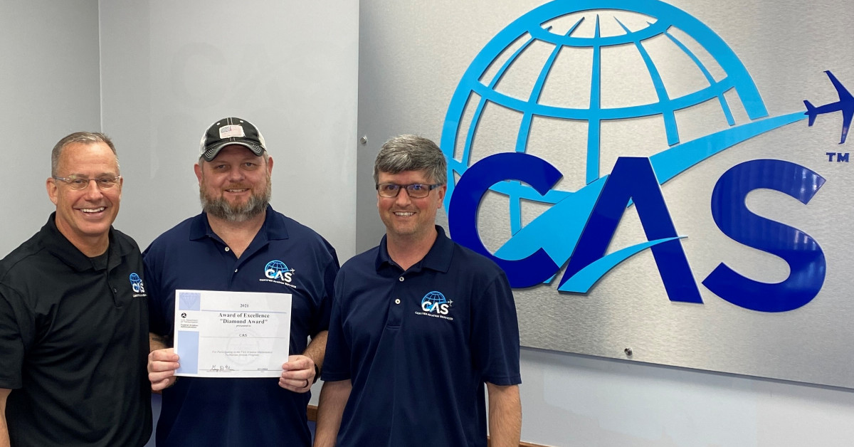 Certified Aviation Earns FAA Diamond Award of Excellence 6 Years in a ...