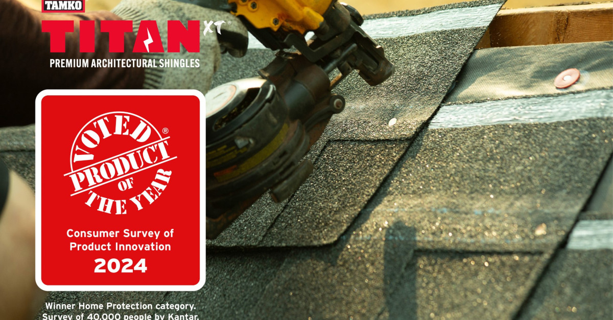 TAMKO Titan XT® Shingle Wins 2024 'Product of the Year' Award | Newswire