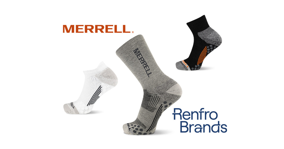 Renfro Brands Launches 100% Recycled Merrell Hiking Socks | Newswire