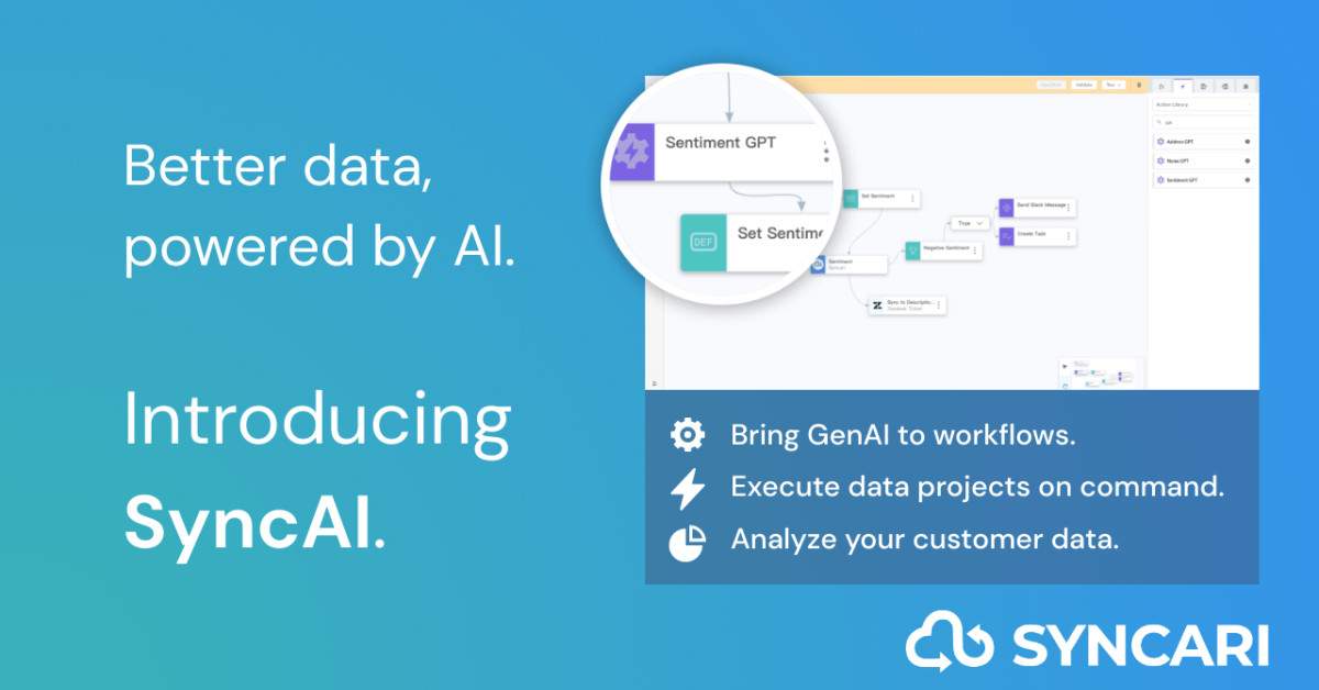 Syncari Sets a New Standard in Customer Data Automation With SyncAI | Newswire