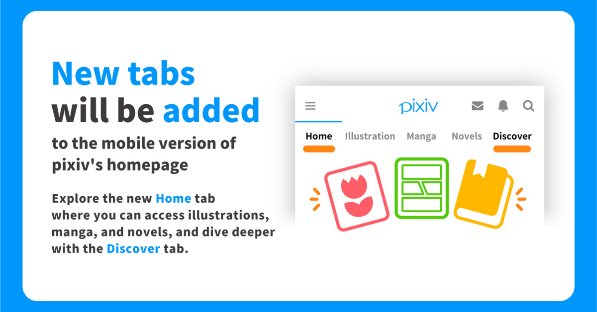 A New Update to pixiv’s Top Page for the Smartphone Coming Early July ...