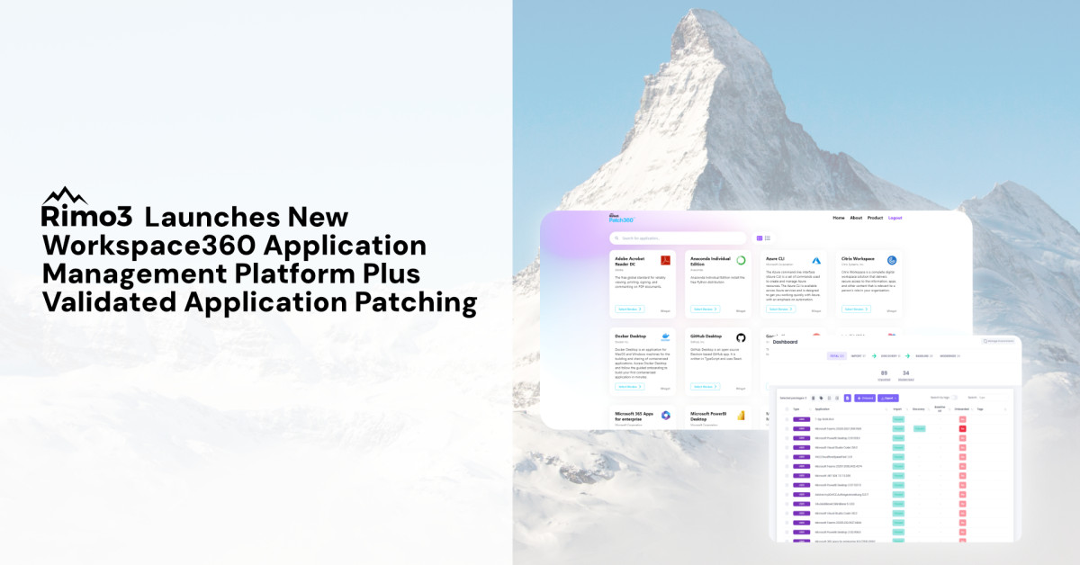 Rimo3 Launches New Workspace360 Application Management Platform Plus ...