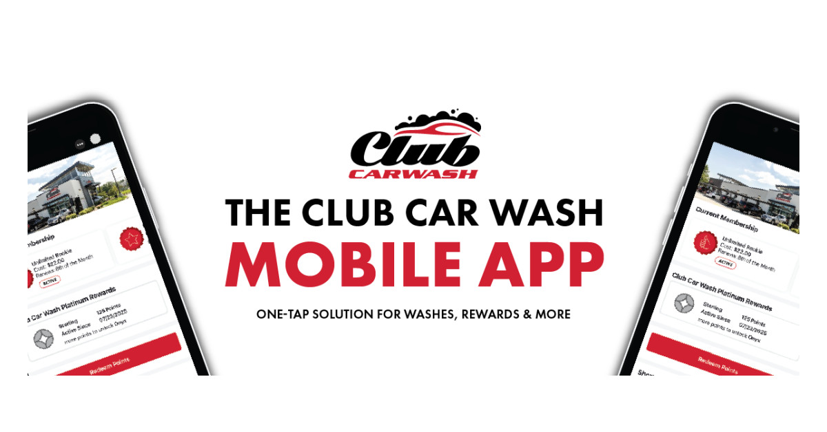 Club Car Wash Launches New Mobile App | Newswire