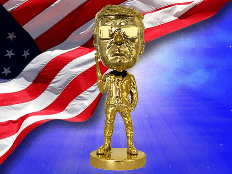 Mini Gold Trumpinator Bobblehead Review: Patriotic Trump Collectible ...