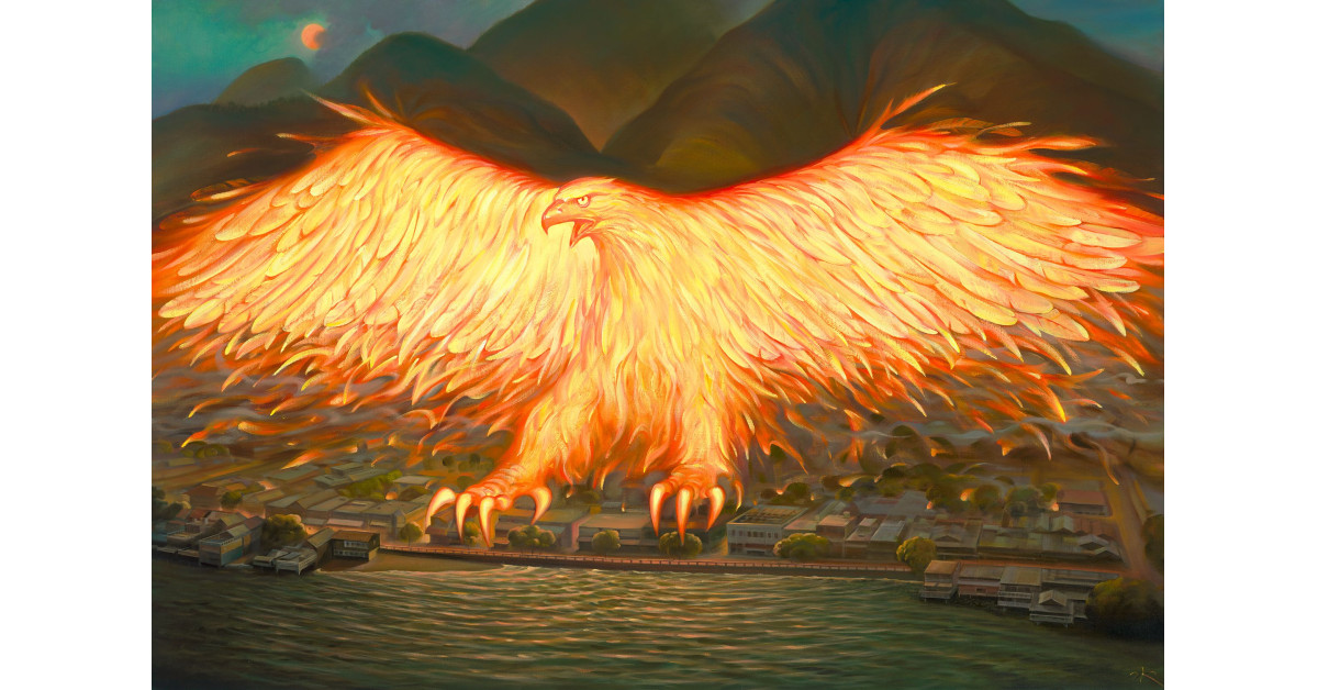 Vladimir Kush Unveils His New Masterpiece 'Hawaiian Firestorm Bird ...
