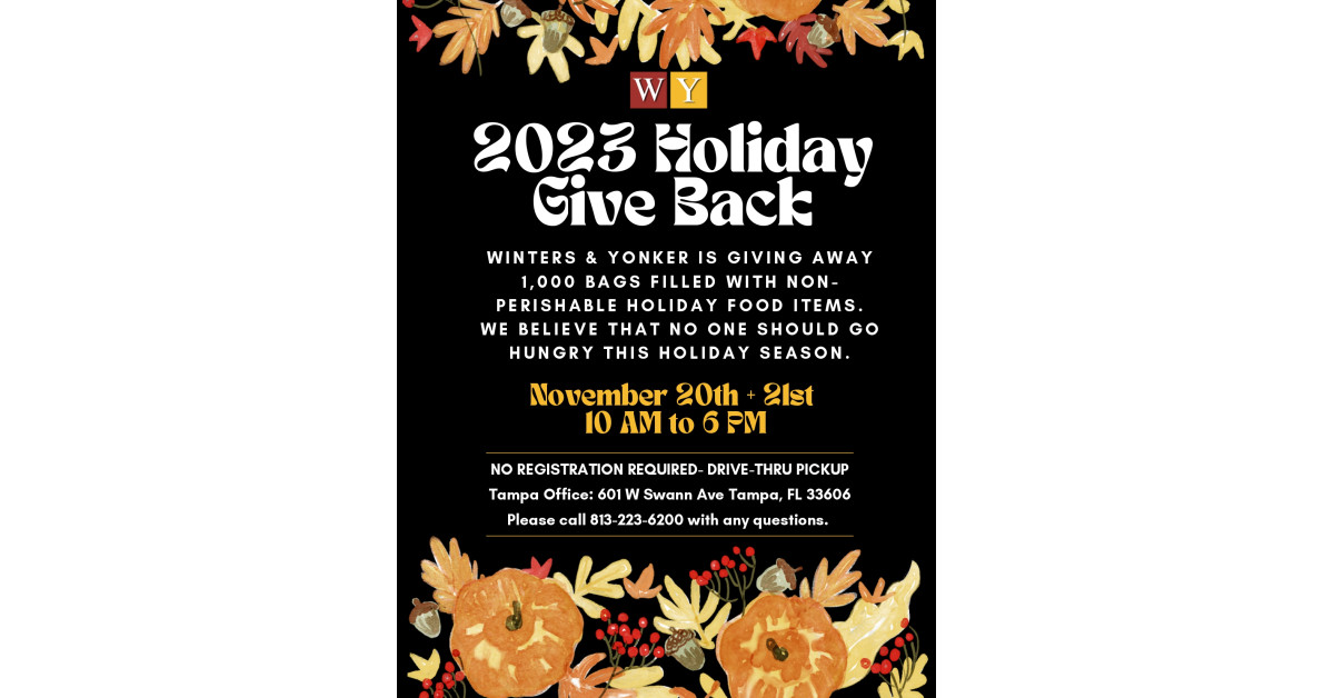 Winters & Yonker Personal Injury Lawyers Gives Back | Newswire