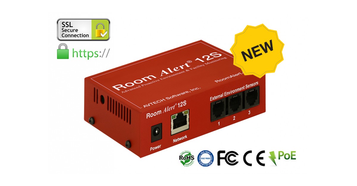 AVTECH Announces the Release of the New Room Alert 12S Proactive ...