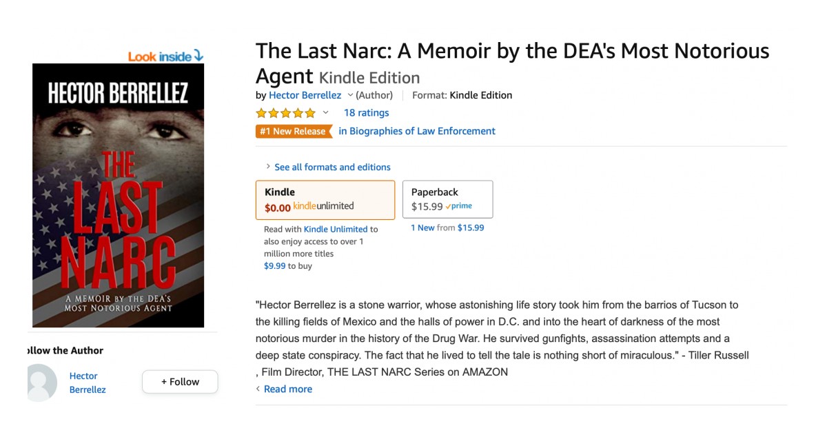 DEA Agent's Book Releases at #1 on Amazon | Newswire