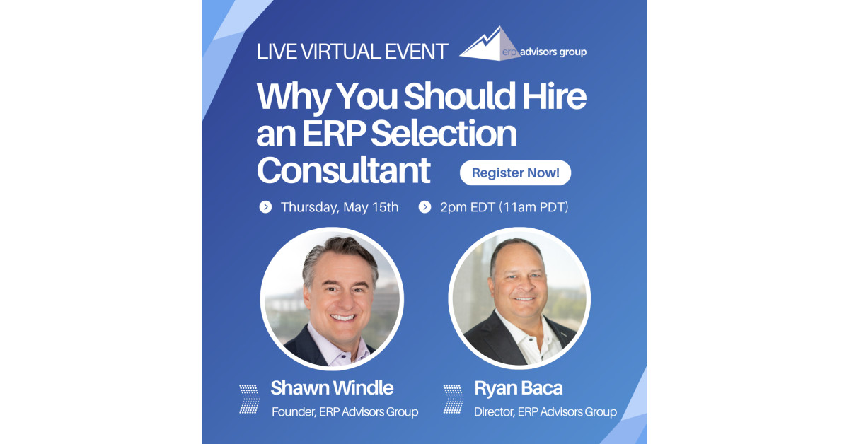 ERP Advisors Group Hosts a Free Webinar Detailing the Benefits of an ...