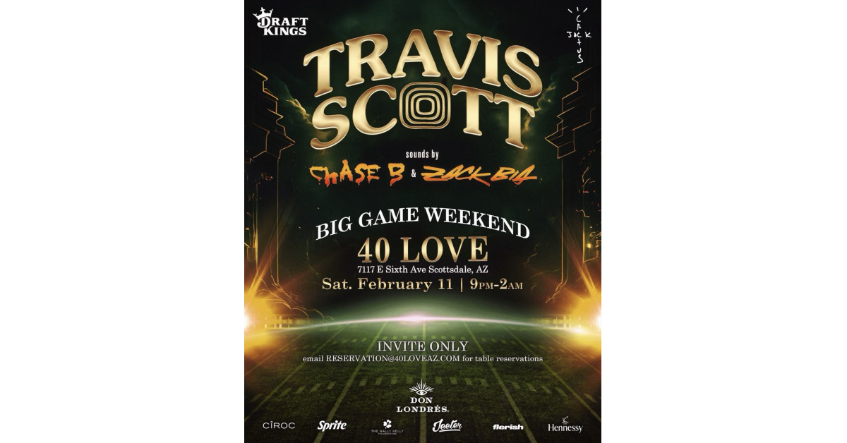 Travis Scott to Headline Saturday Night at 40 Love Scottsdale Pop Up ...