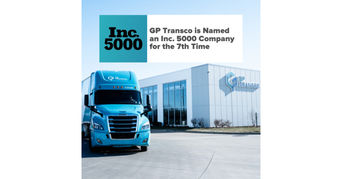 GP Transco is Named an Inc. 5000 Company for the 7th Time | Newswire