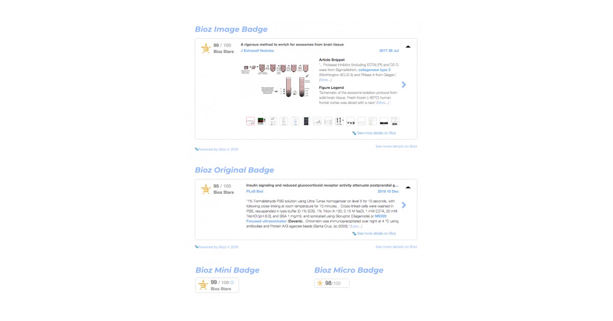 Bioz Expands Its Badge Program to Increase Life Science Product ...