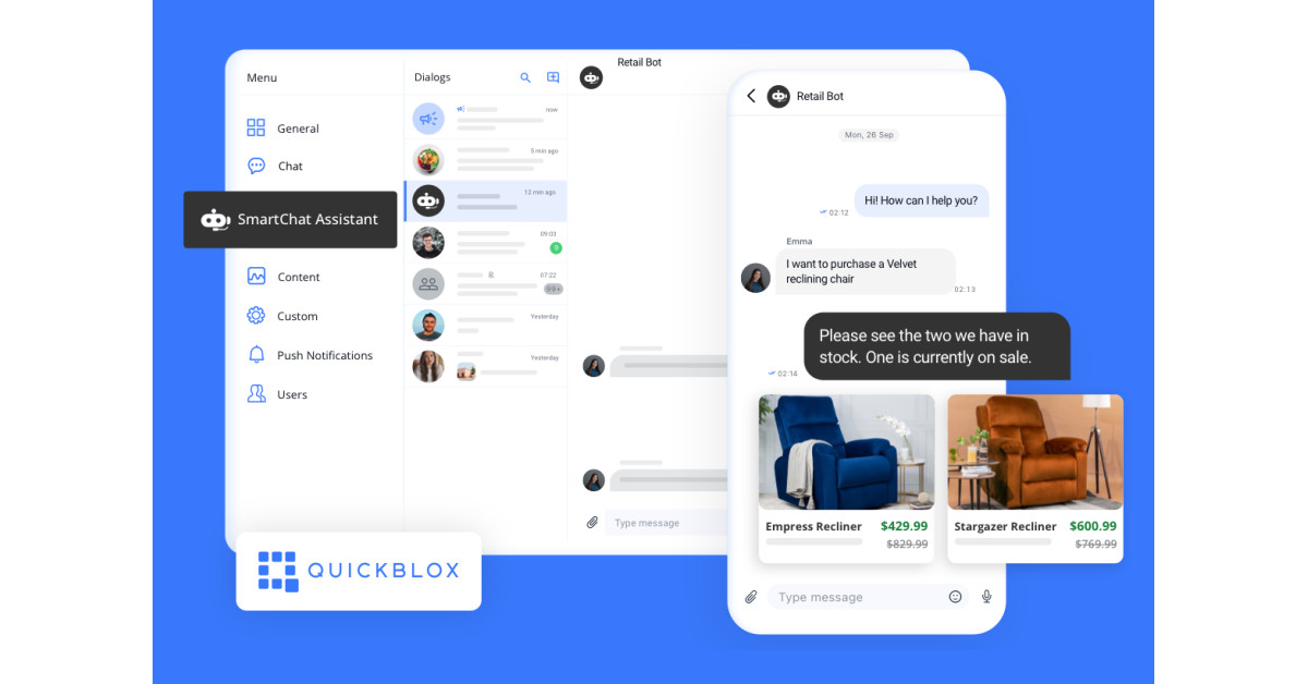 QuickBlox Revolutionizes CPaaS With Launch of AI SmartChat Assistant ...