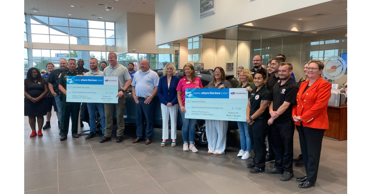 Step One Automotive Group Presents $22,000 to Subaru Share the Love ...