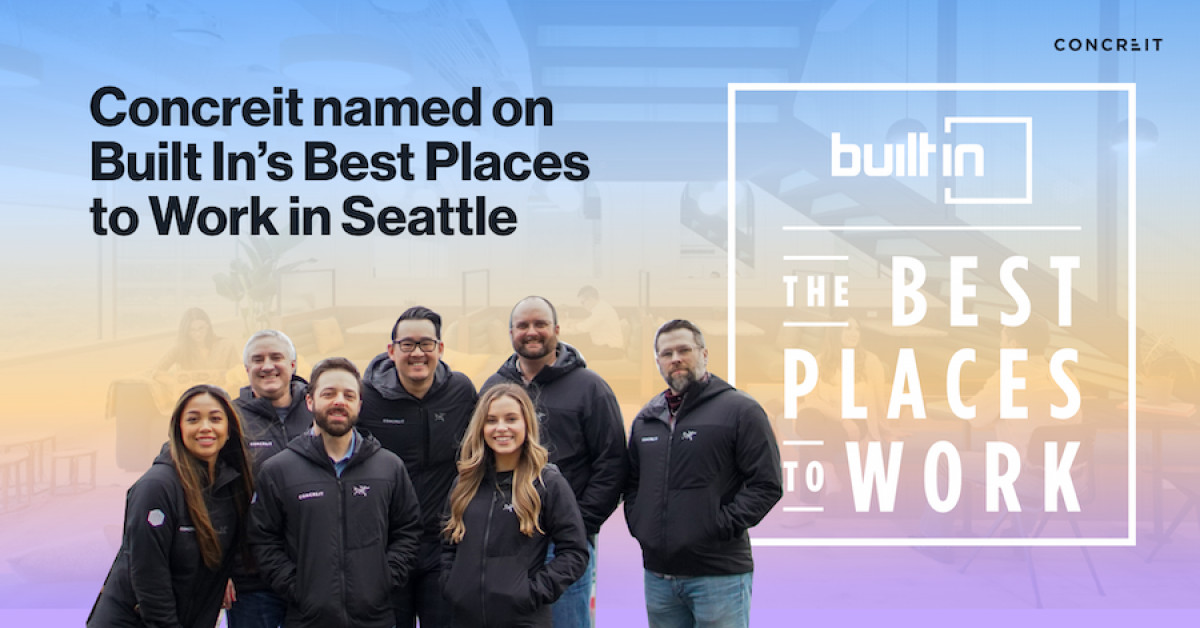 Built In Honors Concreit in 2023 Best Places to Work Awards | Newswire