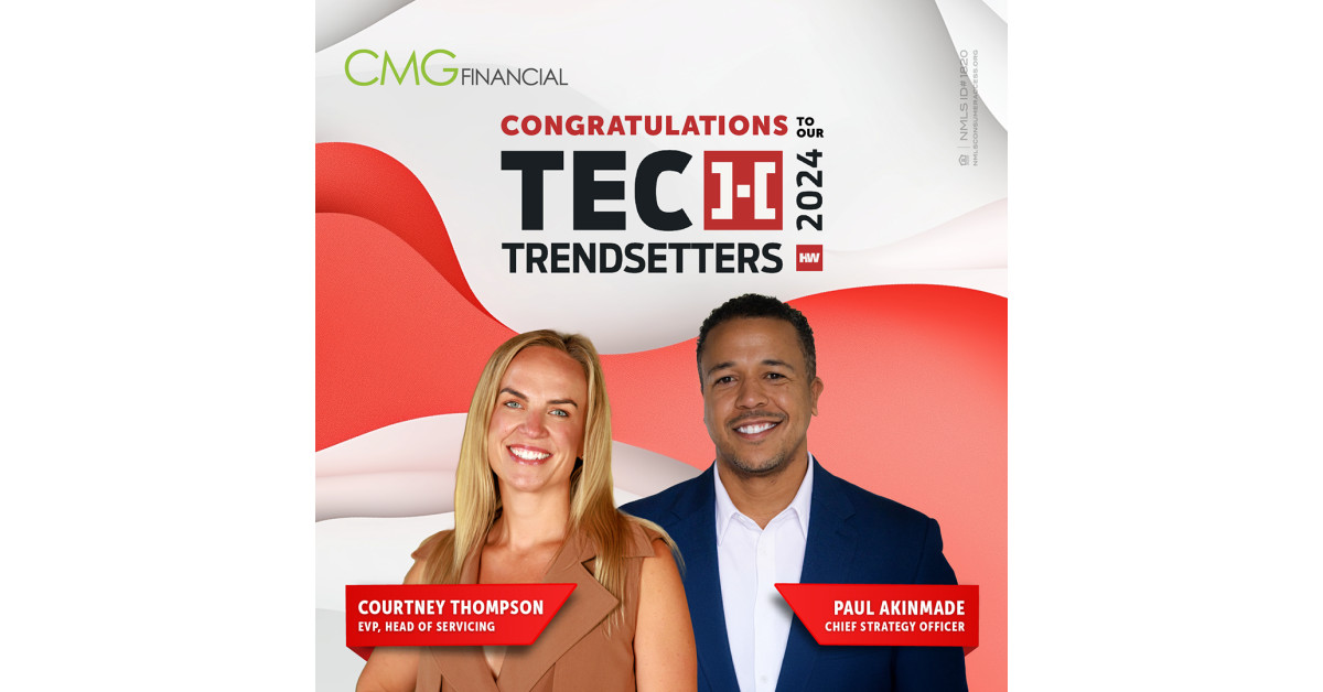 Two CMG Leaders Recognized as 2024 HousingWire Tech Trendsetters | Newswire