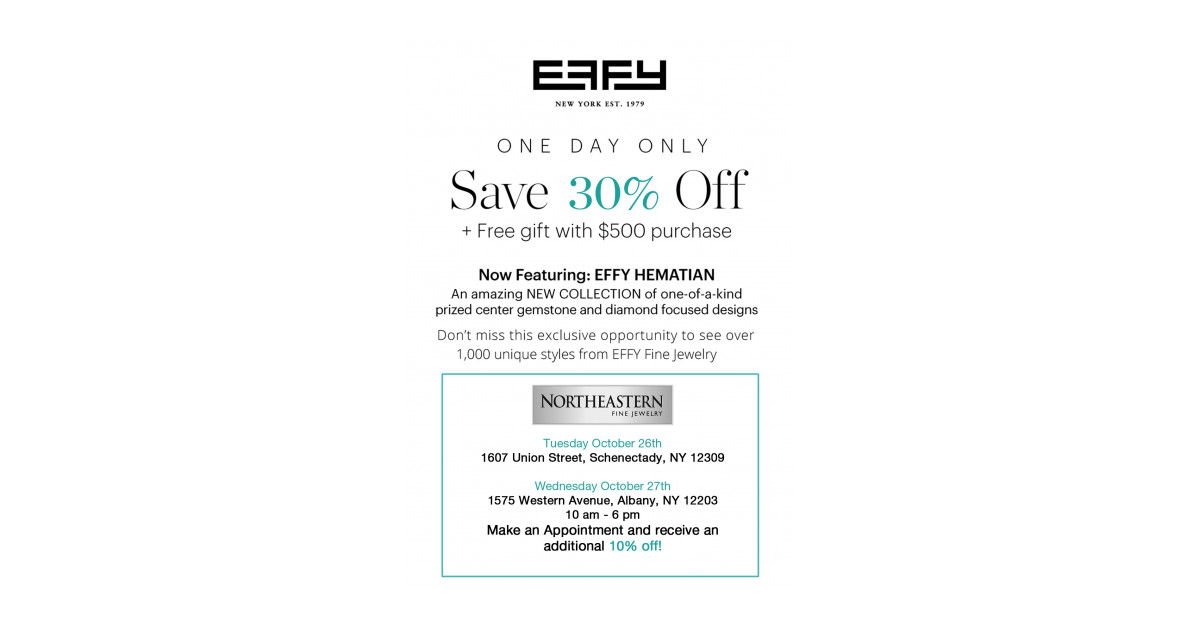 Experience Exclusive Savings at the Effy Trunk Show at Northeastern ...