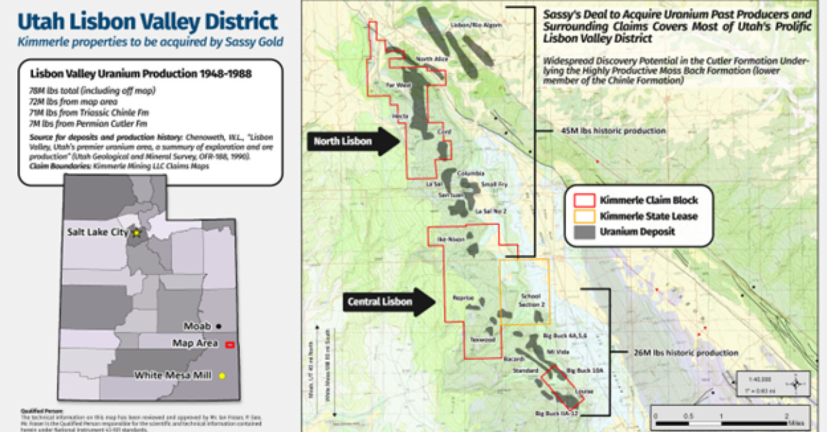 Sassy Builds Dominant Land Position In Utah's Most Prolific Uranium ...