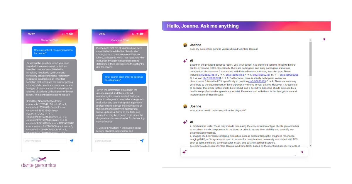 Dante Genomics Generative AI GenomeChat Aims at Becoming Doctors’ and ...