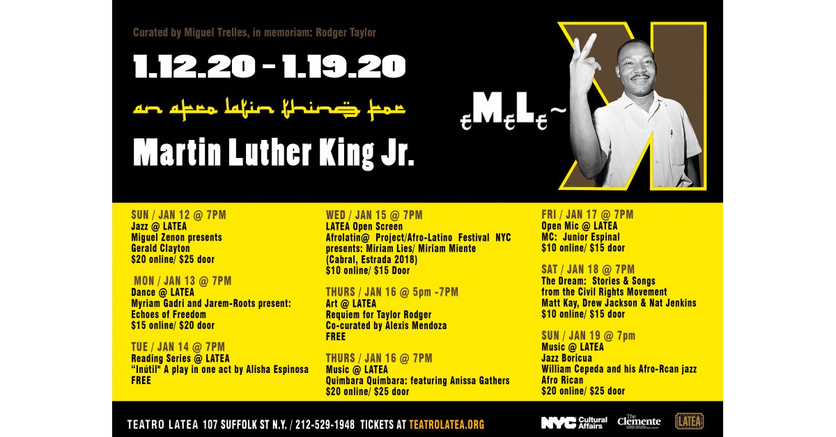 An Afro Latin Thing for Martin Luther King: Teatro LATEA Announces ...