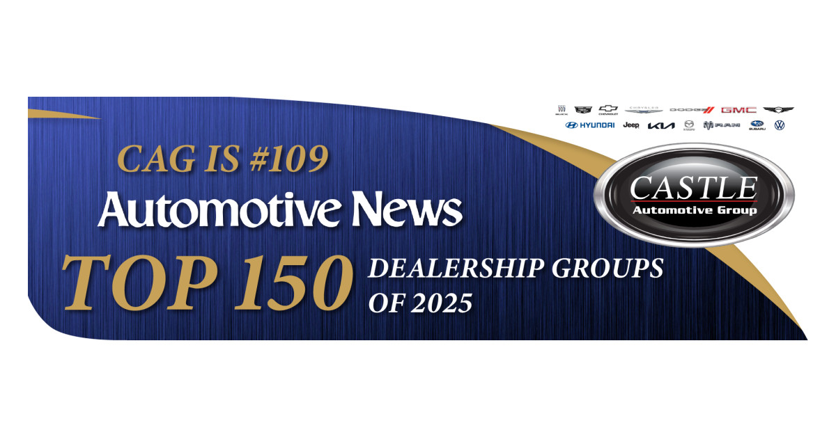 Castle Automotive Group Ranks #109 in 2025 Automotive News Top 150 ...