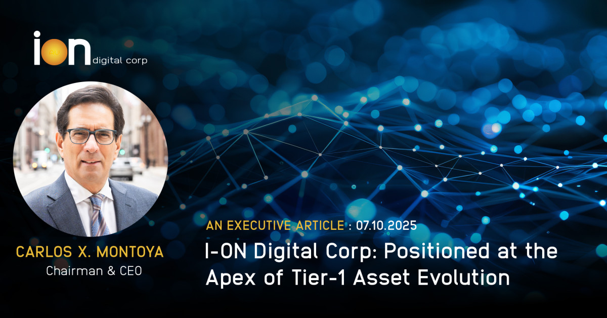 I-ON Digital Corp: Positioned at the Apex of Tier-1 Asset Evolution | Newswire