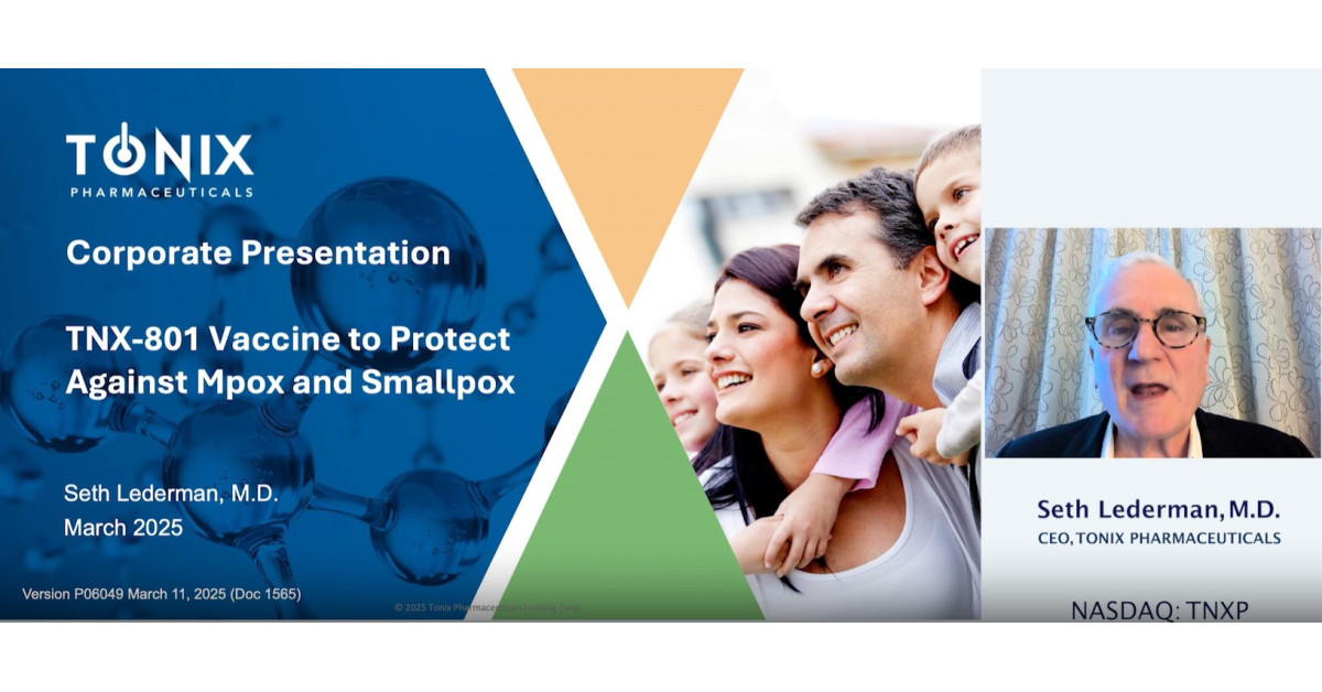 As Mpox Cases Spread Around the World, Tonix Pharmaceuticals’ Single ...