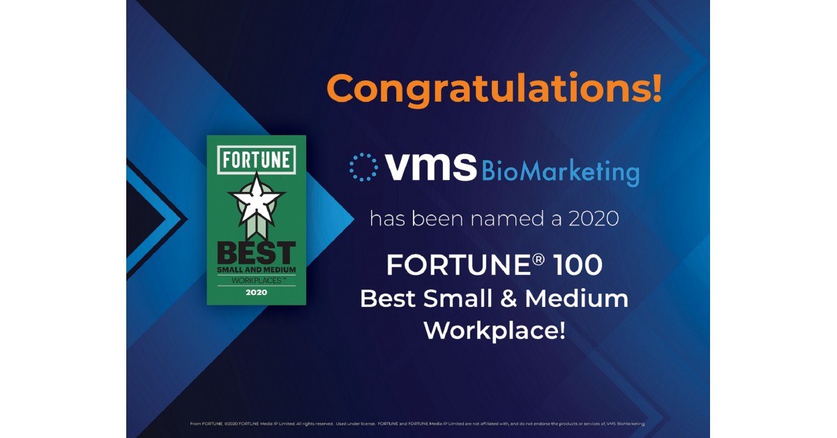 VMS BioMarketing Named to Best Small & Medium Workplaces List for 2020 ...
