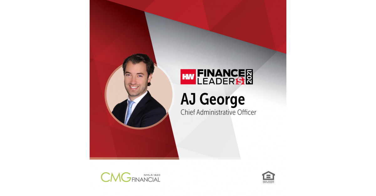CMG Financial's AJ George Recognized as 2021 HousingWire Finance Leader ...