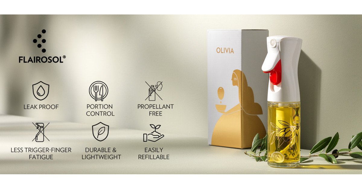 Flairosol Unveils OLIVIA Oil Sprayer: Precision and Elegance in Every ...