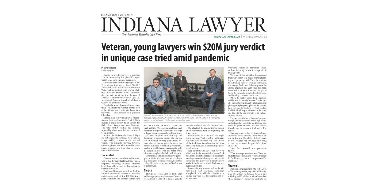 Lawyer Admitted for Five Weeks Helped Indianapolis Firm Obtain $20M ...