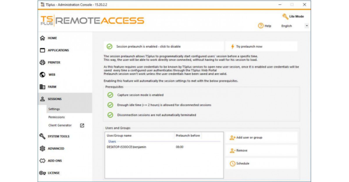 Session Prelaunch Now Available With TSplus Remote Access V15 | Newswire