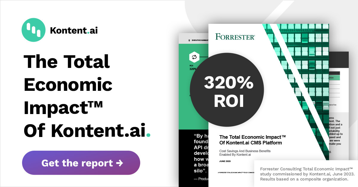 320% Return on Investment With Kontent.ai Content Management System ...