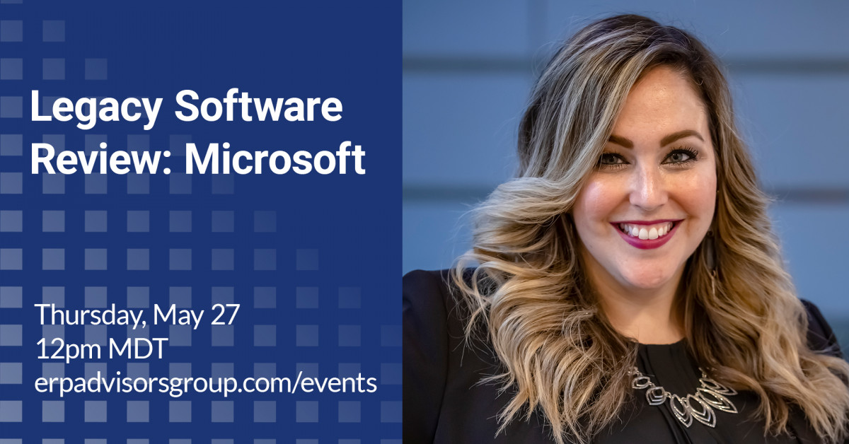 ERP Advisors Group to Host Discussion of Microsoft Legacy Software ...