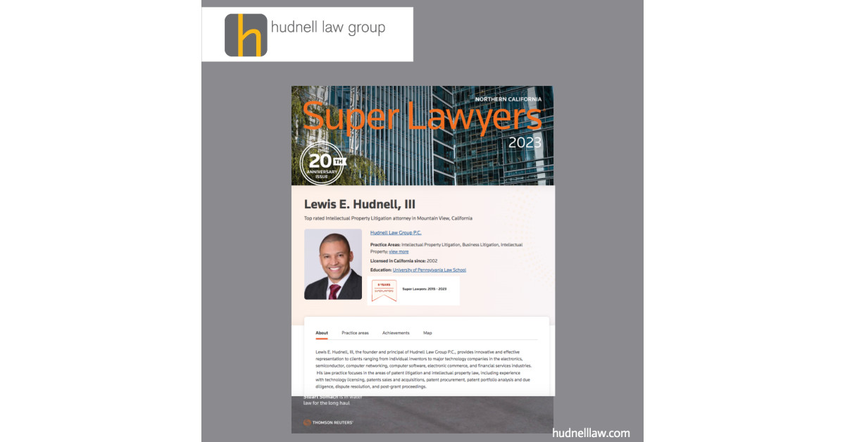Hudnell Law Group Recognized on the Northern California Super Lawyers ...
