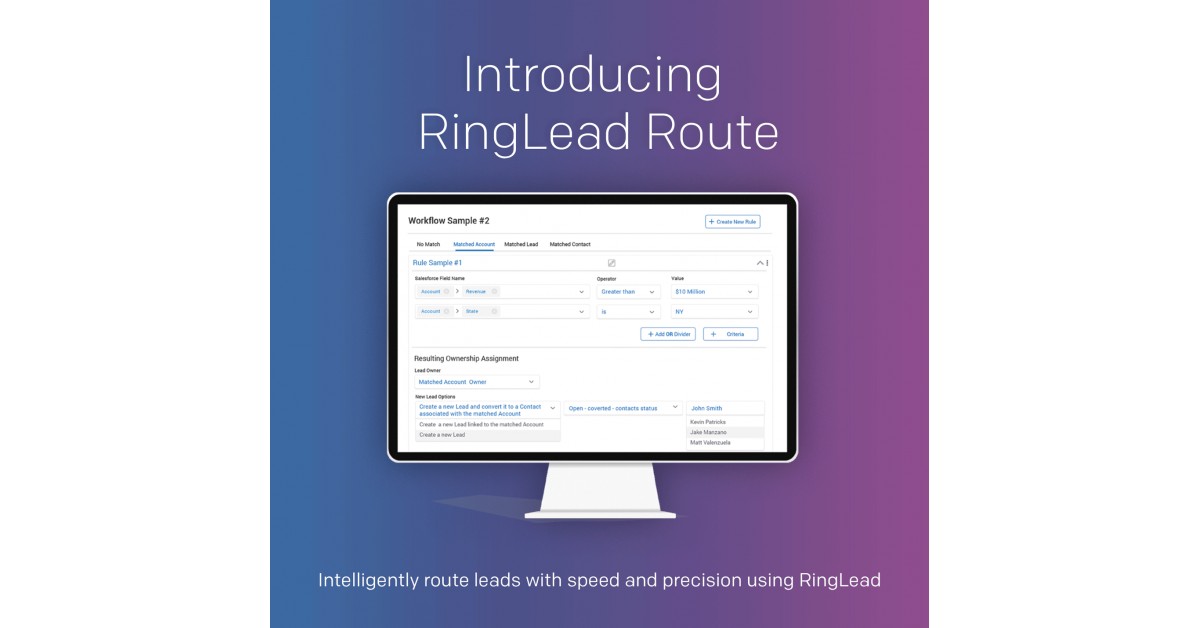 RingLead Unveils Intelligent Routing for Salesforce With RingLead Route ...