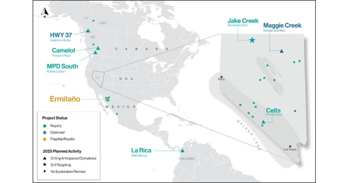 Orogen Royalties' Exploration Stage Project and Royalty Update | Newswire