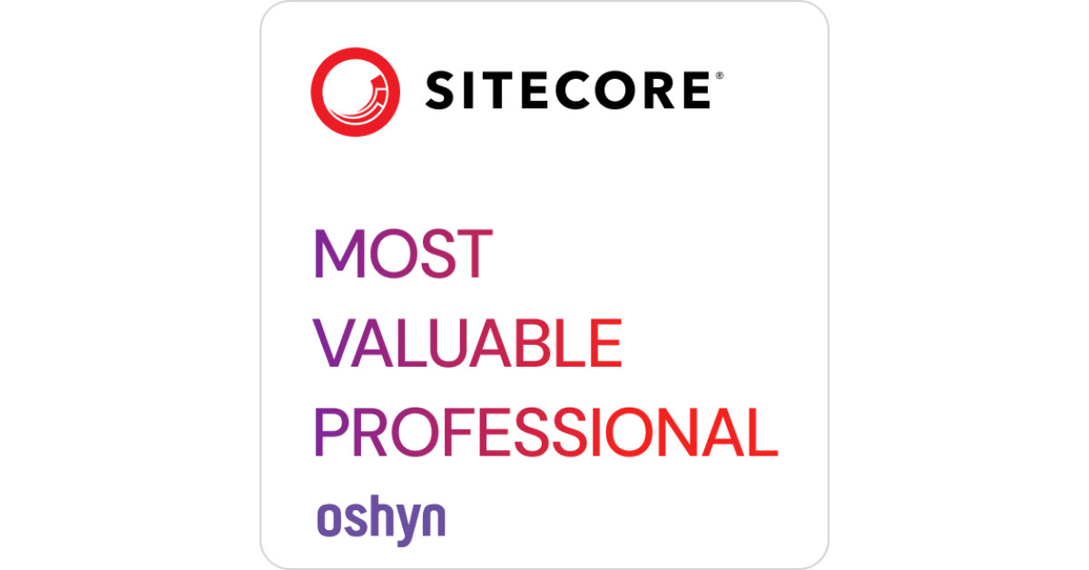 Eight Oshyn Team Members Recognized as Sitecore MVPs | Newswire