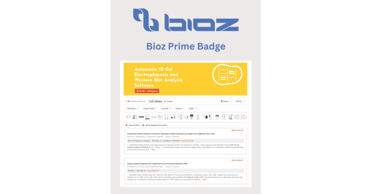 Bioz Partnership Empowers TotalLab to Enhance Research Insights With ...