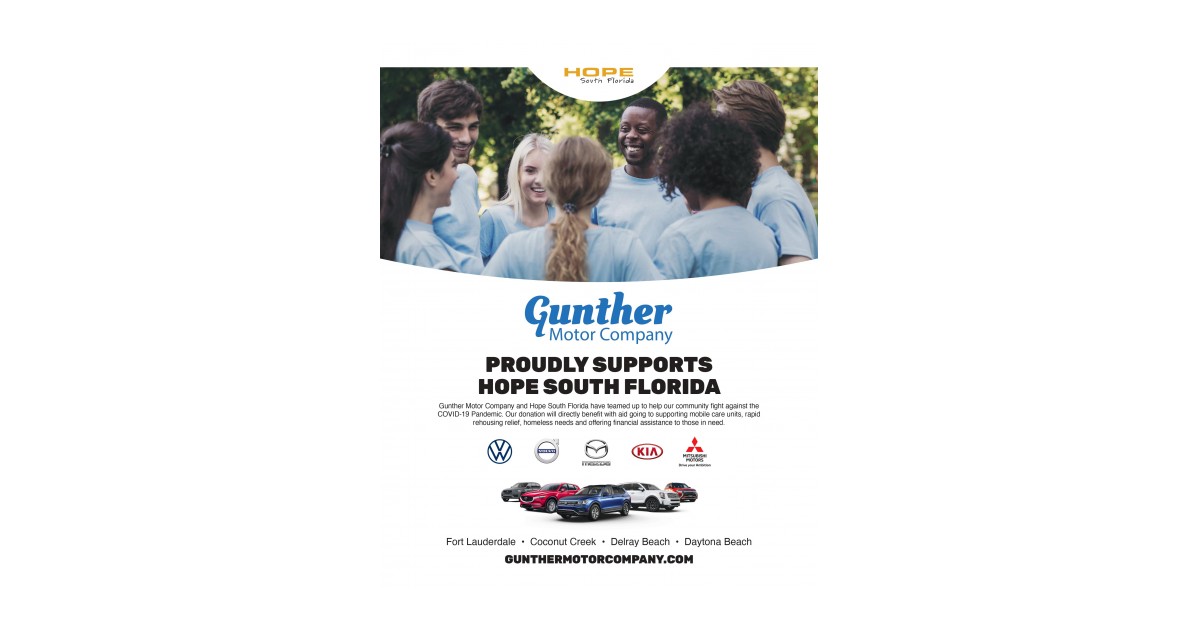 Gunther Motor Company Invests $25,000 in HOPE South Florida to Aid in ...