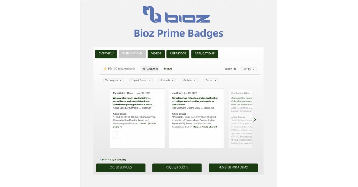 Bioz Inc. Has Partnered With InnovaPrep to Bring Scientific Research ...