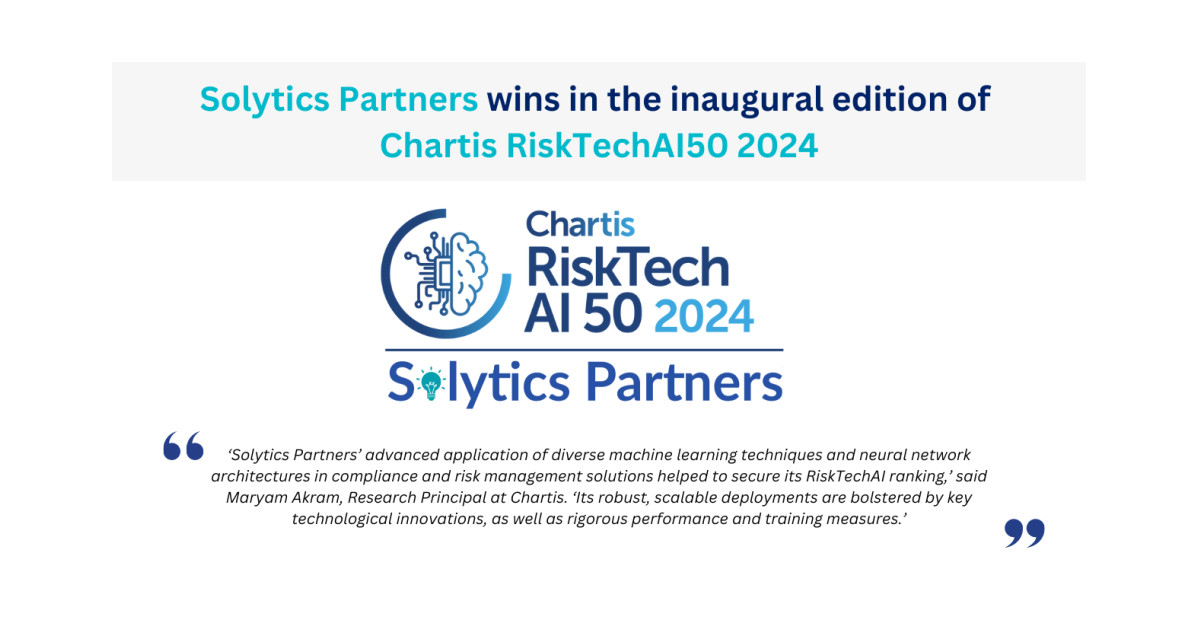 Solytics Partners Recognized in Inaugural Chartis RiskTechAI50 2024 ...