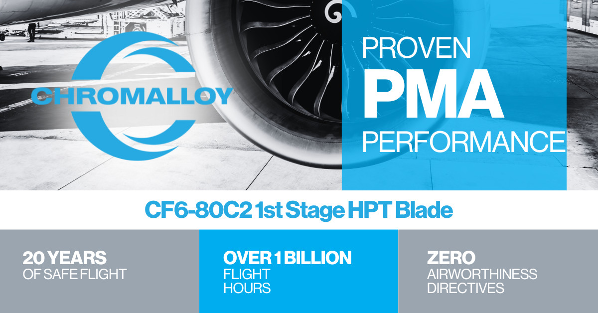 Chromalloy Celebrates 20th Anniversary of CF6-80C2 1st Stage High ...
