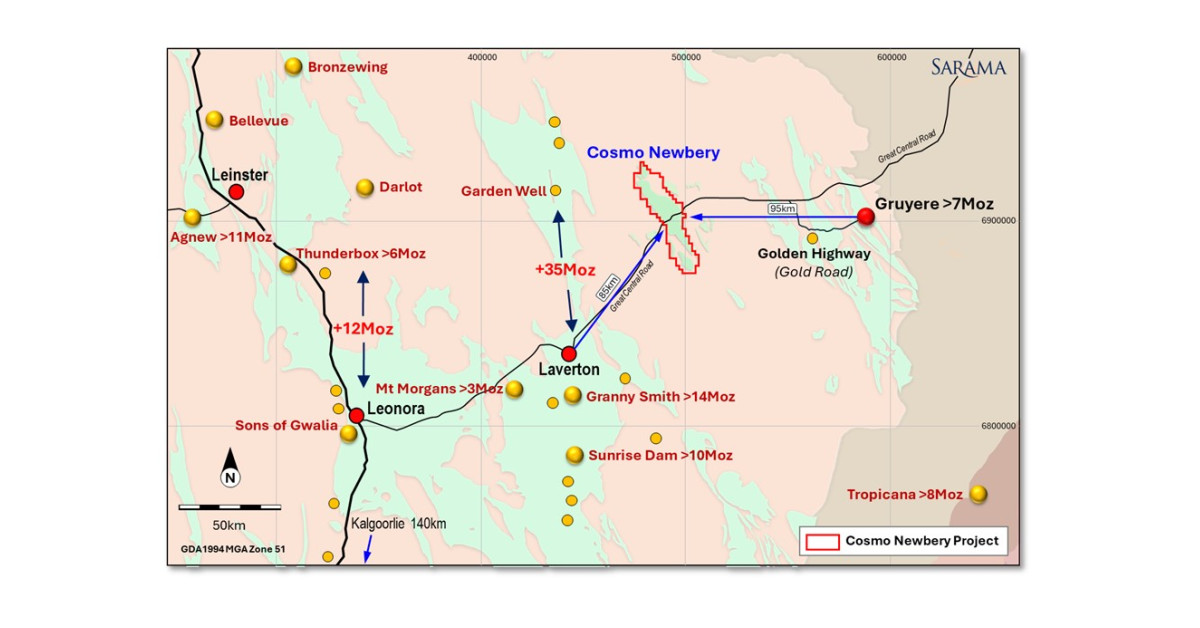 Sarama Resources Updates on Progress of Cosmo Gold Project Acquisition ...