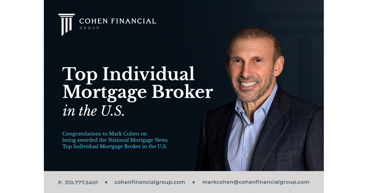 Mark Cohen of Cohen Financial Group Named the Top Individual Mortgage ...